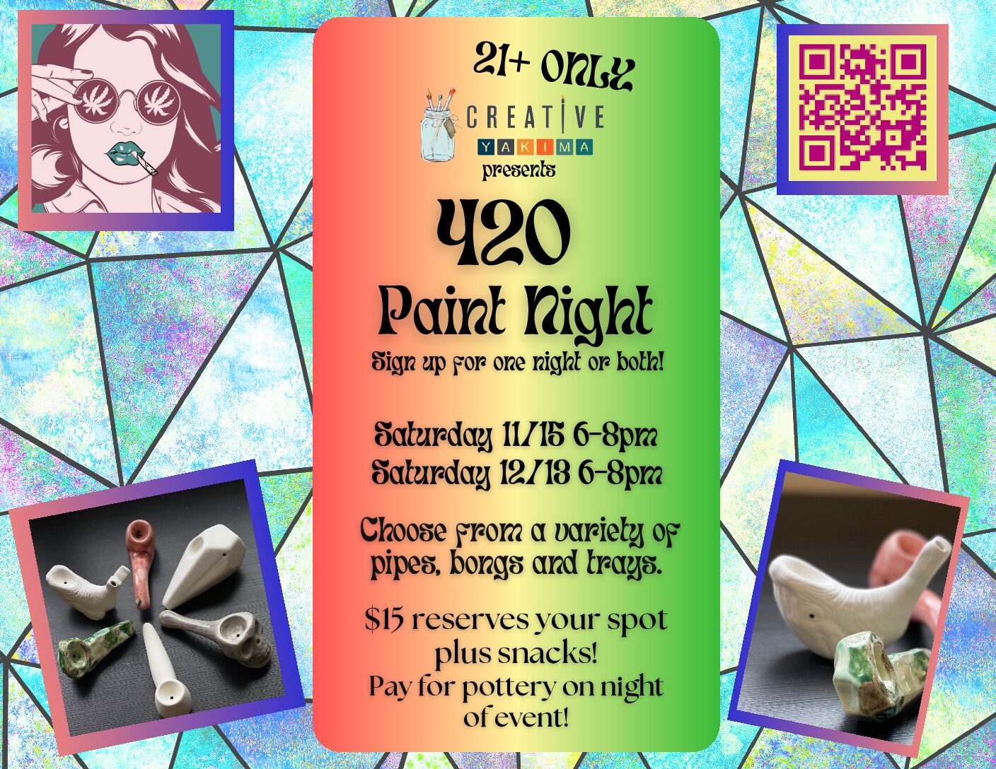 420 POTtery Night at the Studio! 21+ | Creative Yakima